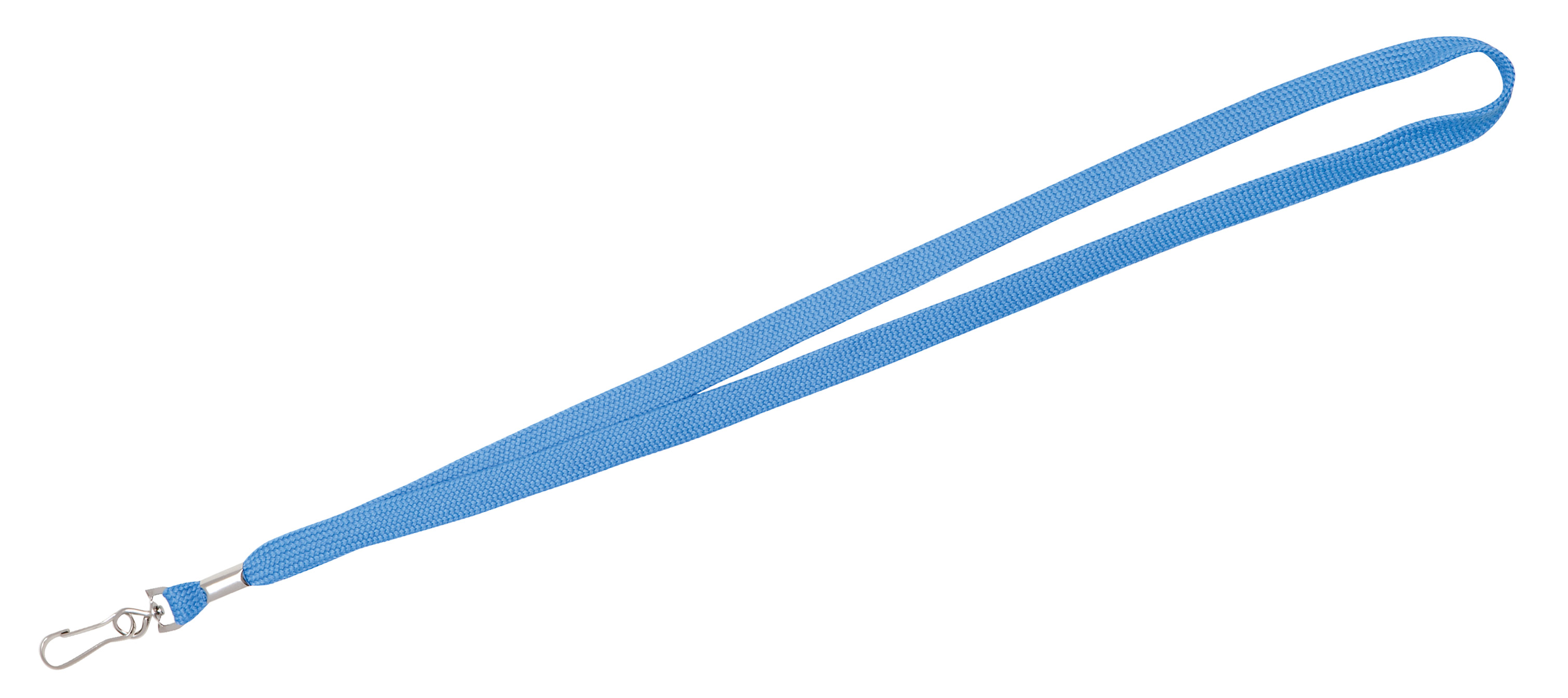Low Cost Light Blue Lanyards with simple j hook, ready to ship now